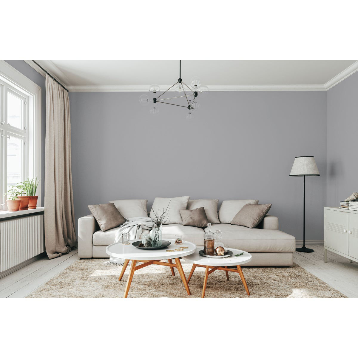 Rust-Oleum Sure Color Eggshell Storm Gray Interior Wall Paint and ...