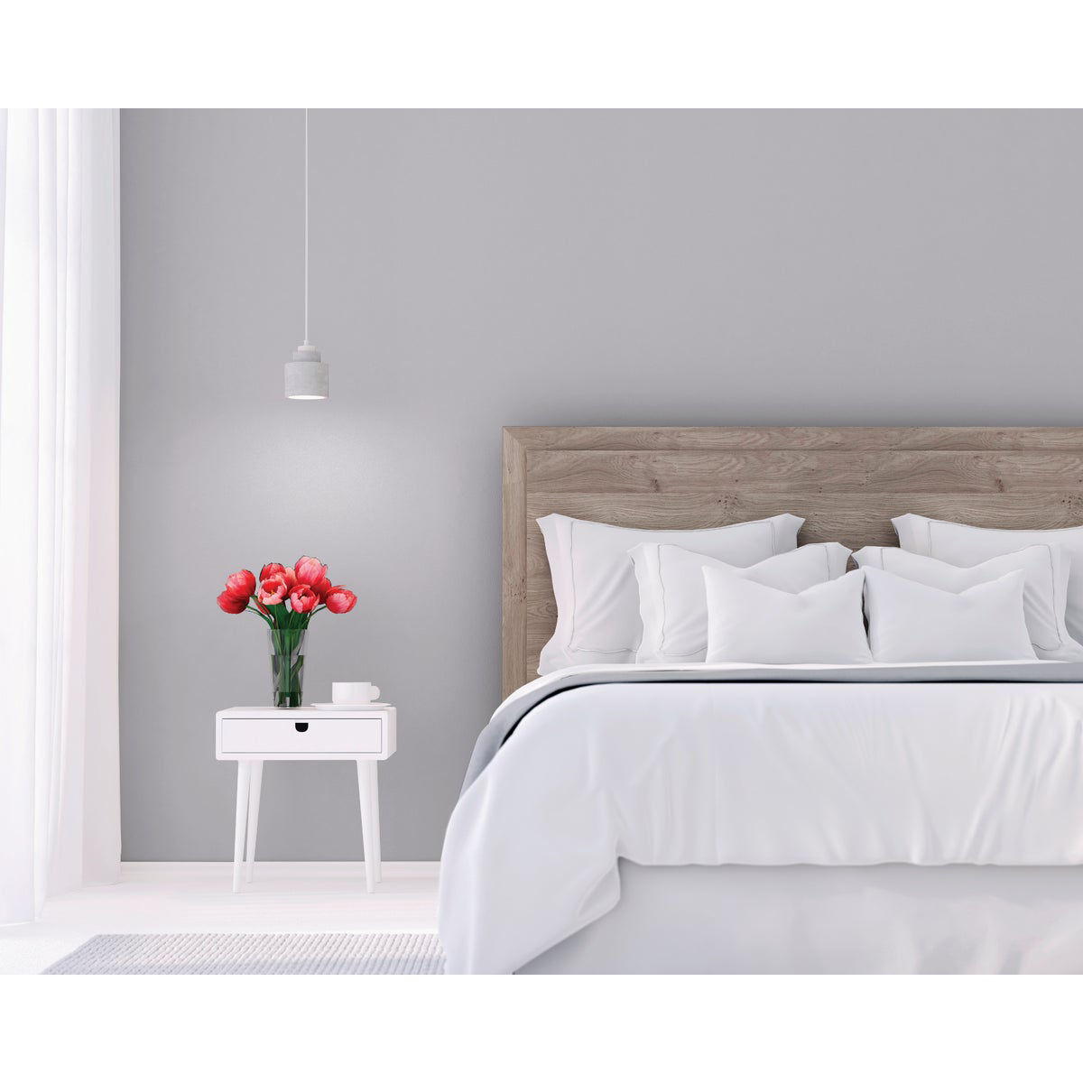 Rust-Oleum Sure Color Eggshell Storm Gray Interior Wall Paint and ...