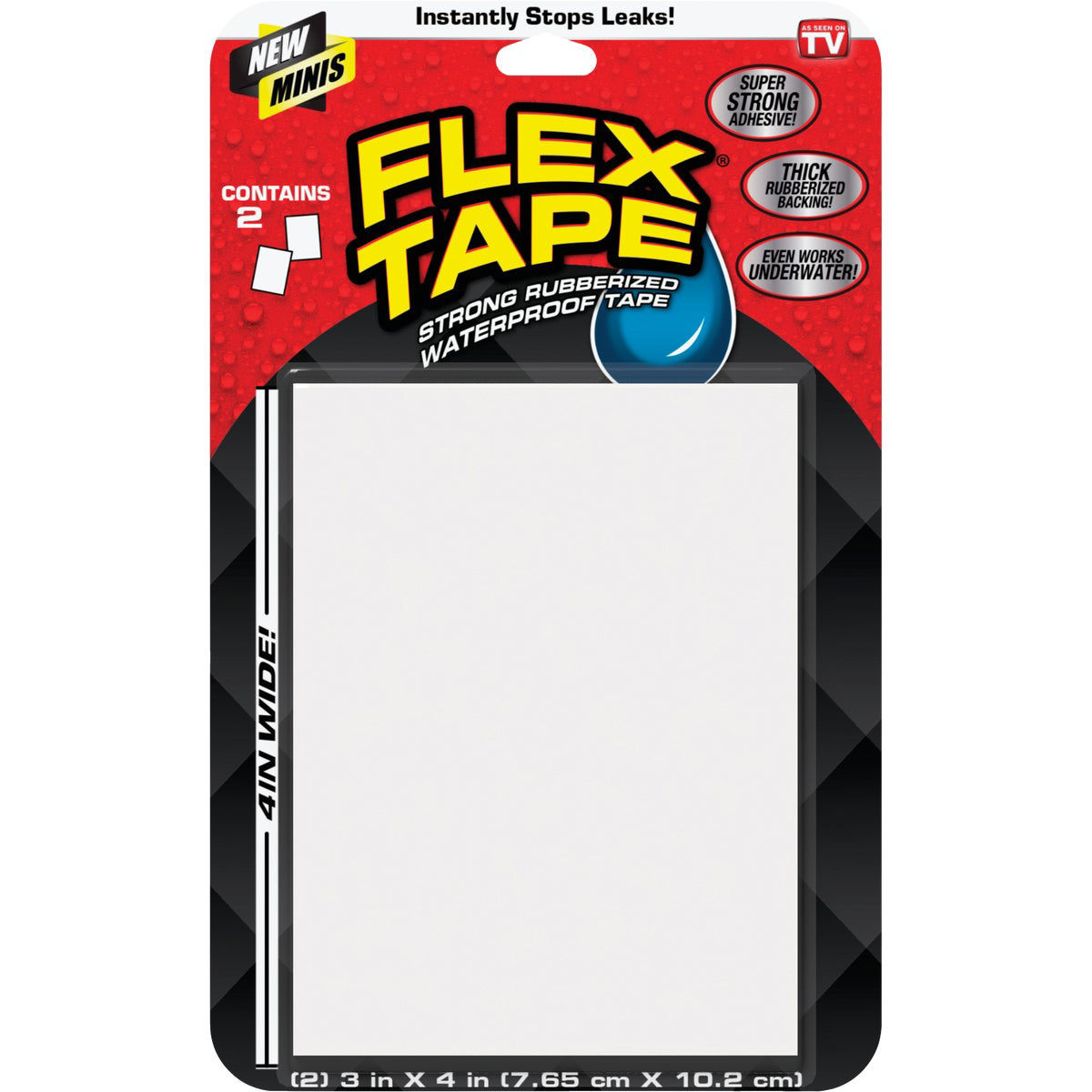 Flex Tape 3 In. x 4 In. Mini Repair Tape, White (2-Count) | Do it Best