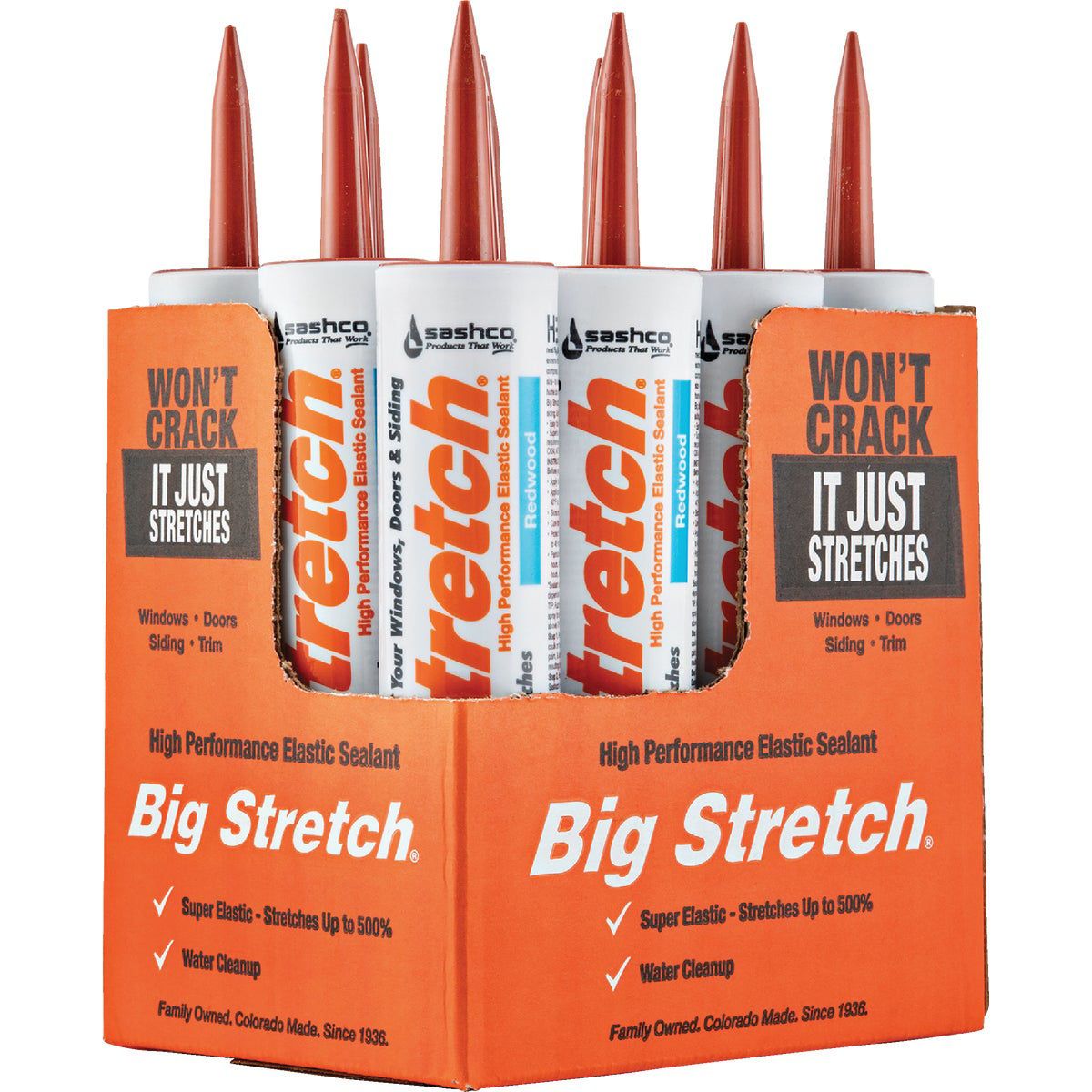 Sashco Big Stretch 10.5 Oz. Acrylic Elastomeric Caulk, Redwood | Do it Best