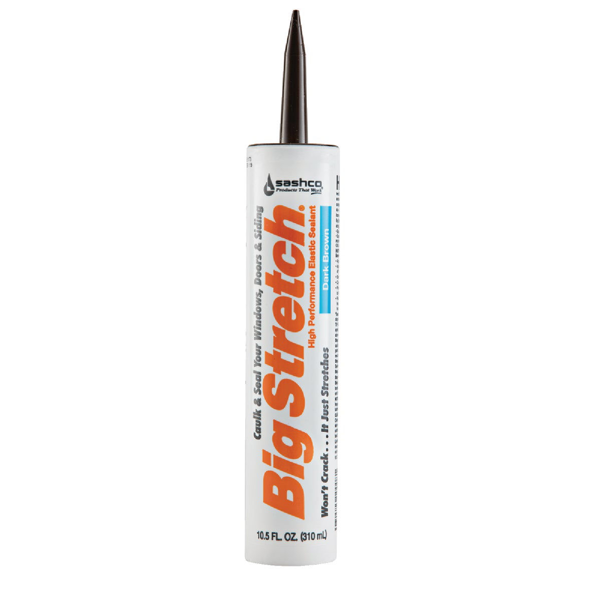 Sashco Big Stretch 10.5 Oz. Acrylic Elastomeric Caulk, Dark Brown | Do ...