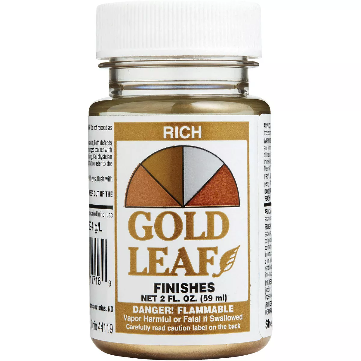 Sheffield Gold Leaf Rich Gold High Gloss Metallic 2 Fl. Oz. Hobby Paint ...