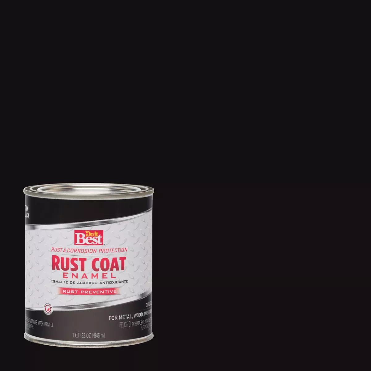 Do it Best Rust Coat Oil-Based Satin Enamel, Black, 1 Qt. | Do it Best