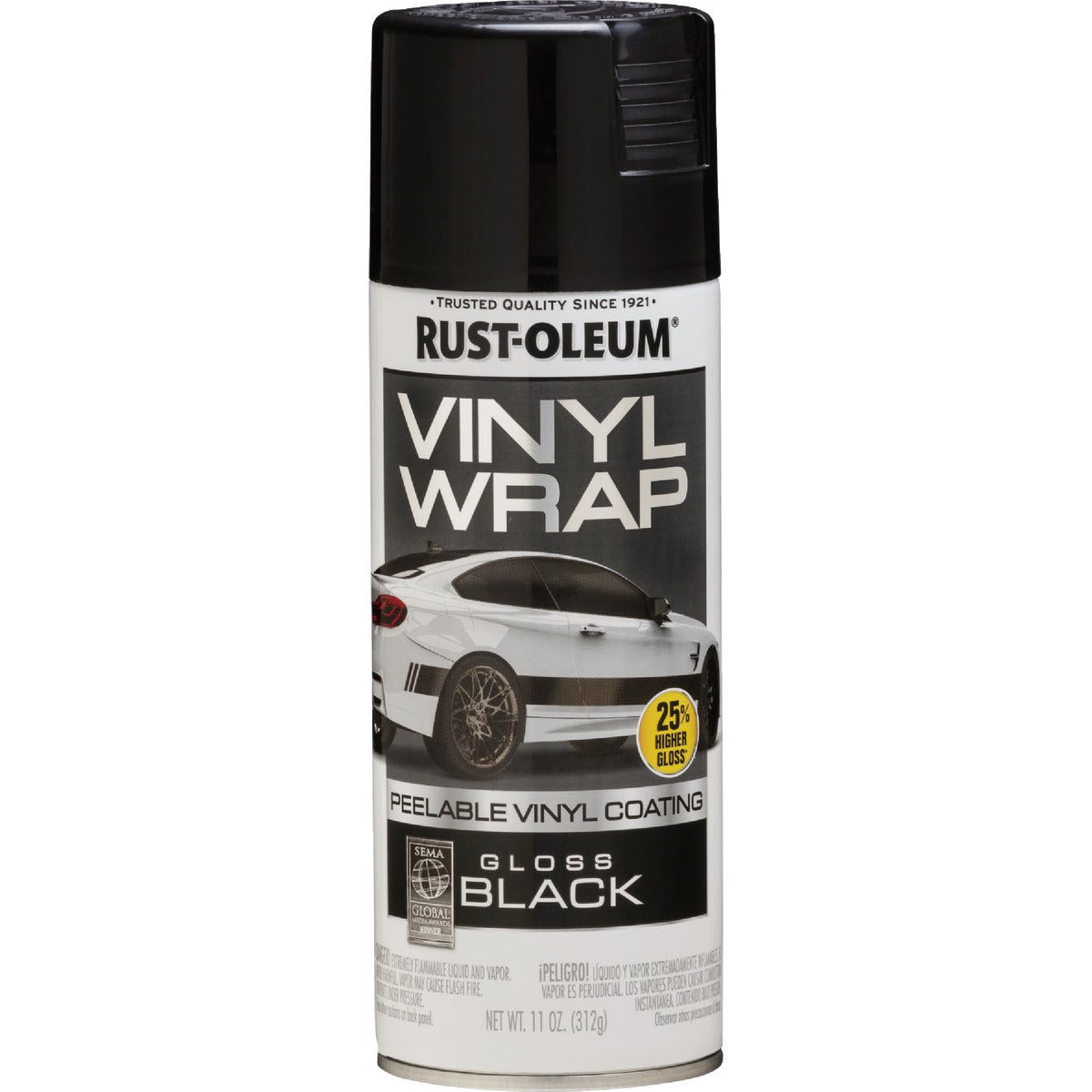 Rust Oleum Automotive Vinyl Wrap Spray Paint 11 Oz Gloss Black Do