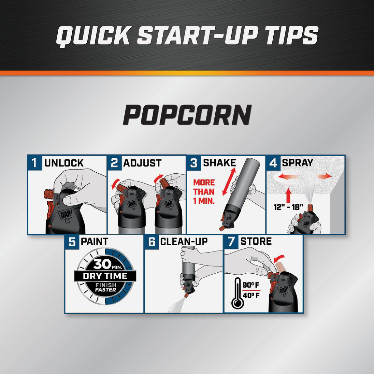 Dap 20 Oz. 2-In-1 Popcorn Water Base Spray Texture with AimTech | Do it ...