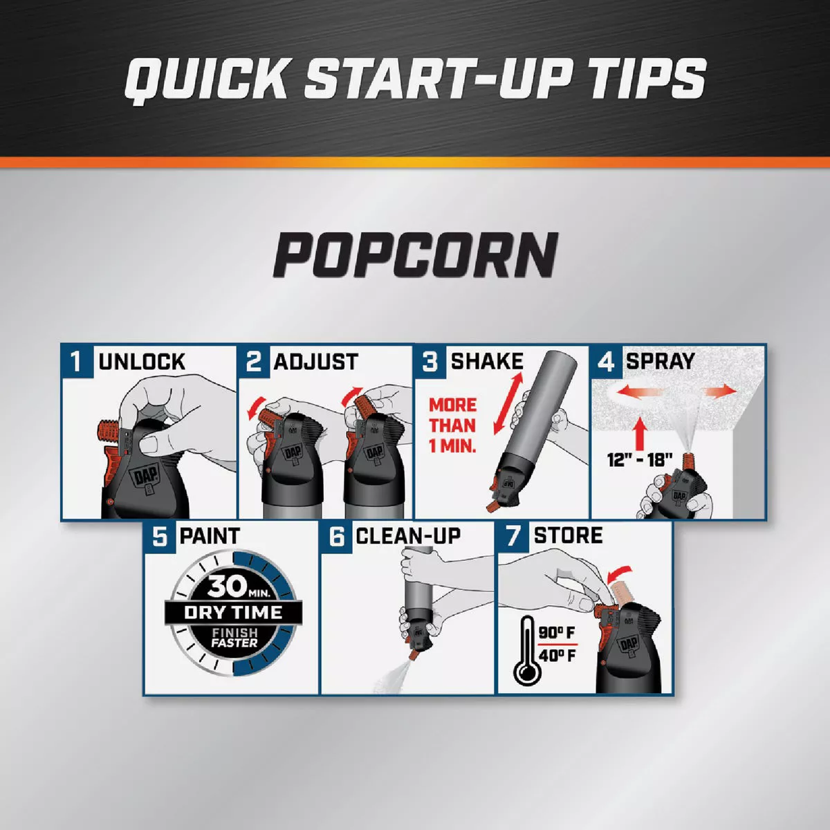 Dap 20 Oz. 2-In-1 Popcorn Water Base Spray Texture with AimTech | Do it ...