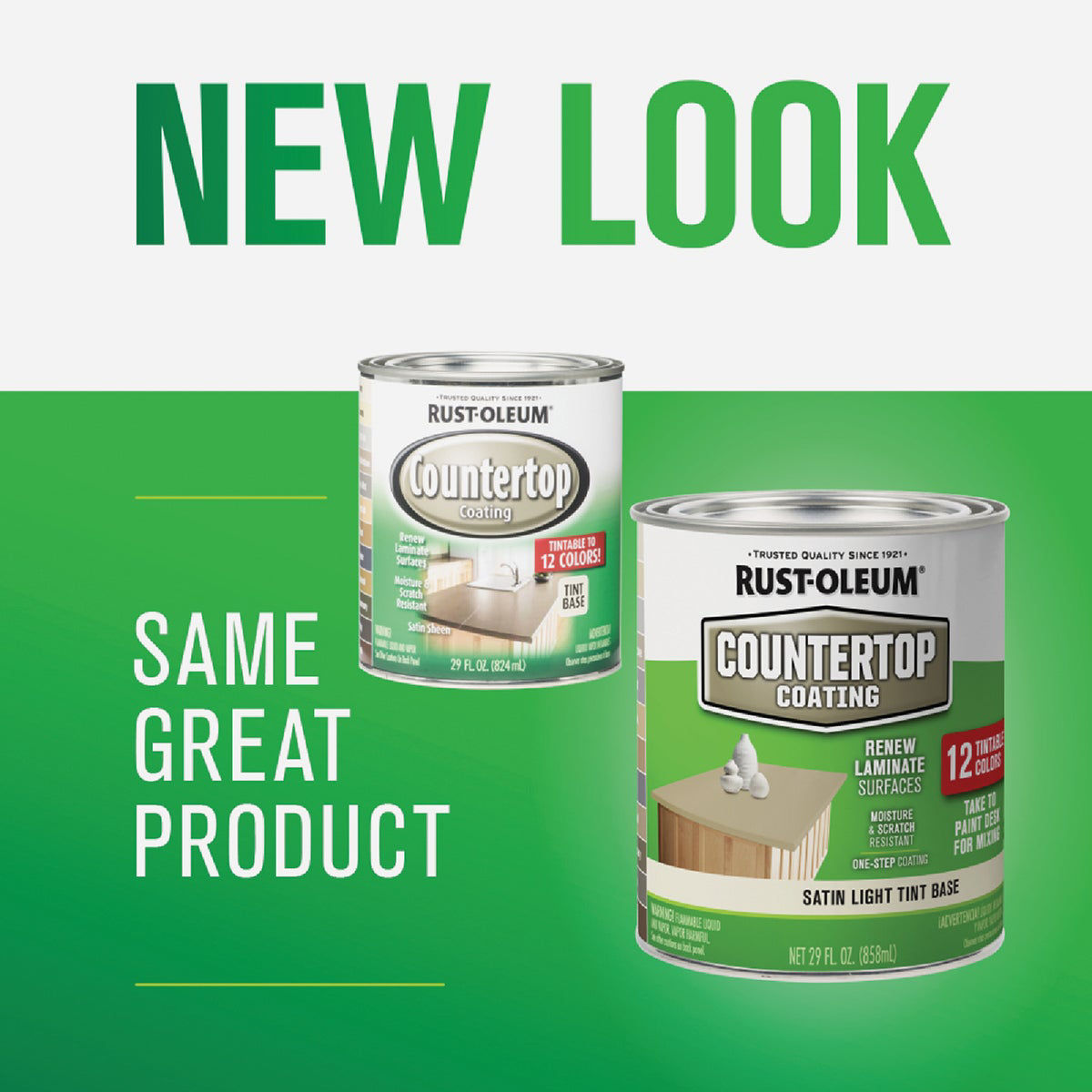 Rust-Oleum Tint Base Satin 25 LF x 2 Ft. Wide Countertop Coating | Do ...