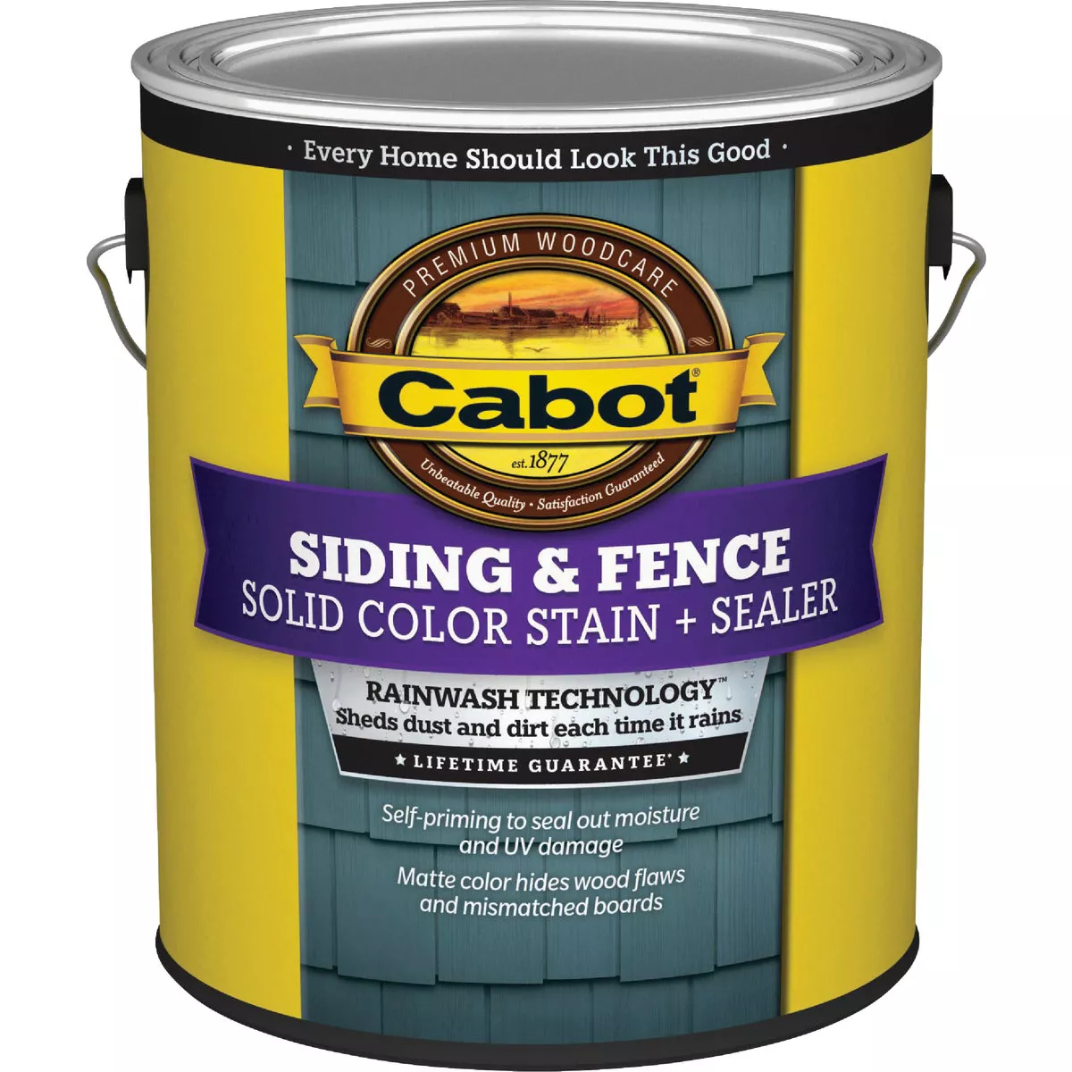 Cabot Solid Color Acrylic Siding & Fence Stain + Sealer, 0807 Deep Base ...