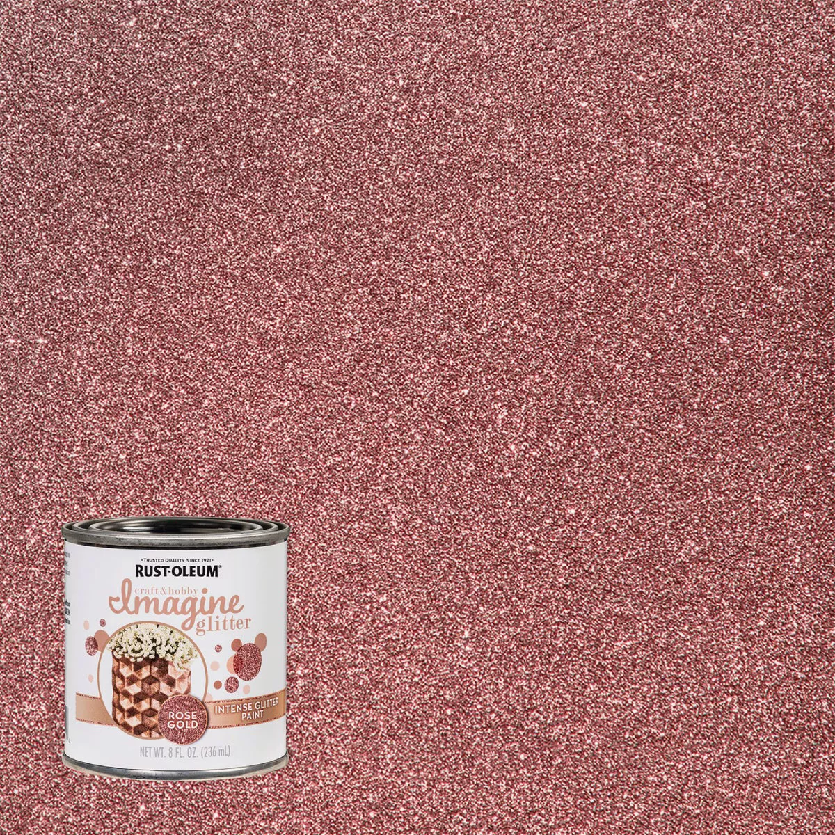 Rust-Oleum Imagine Craft & Hobby 8 Oz. Intense Rose Gold Glitter Paint ...