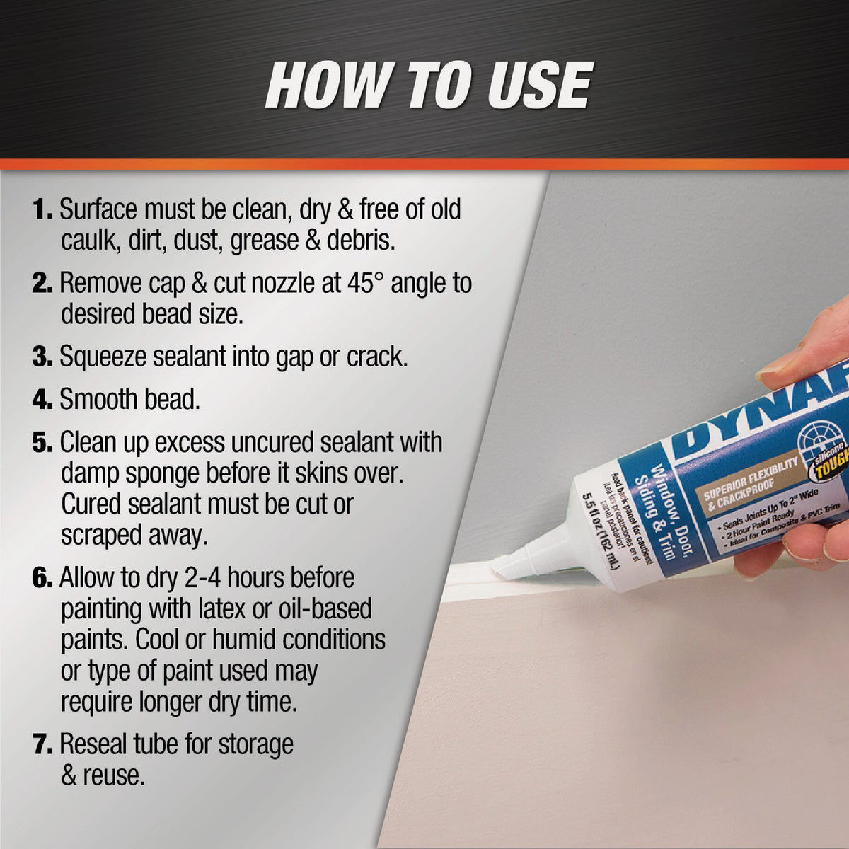 Dap Dynaflex 230 5.5 Oz. 100% Waterproof Window, Door, Siding & Trim ...