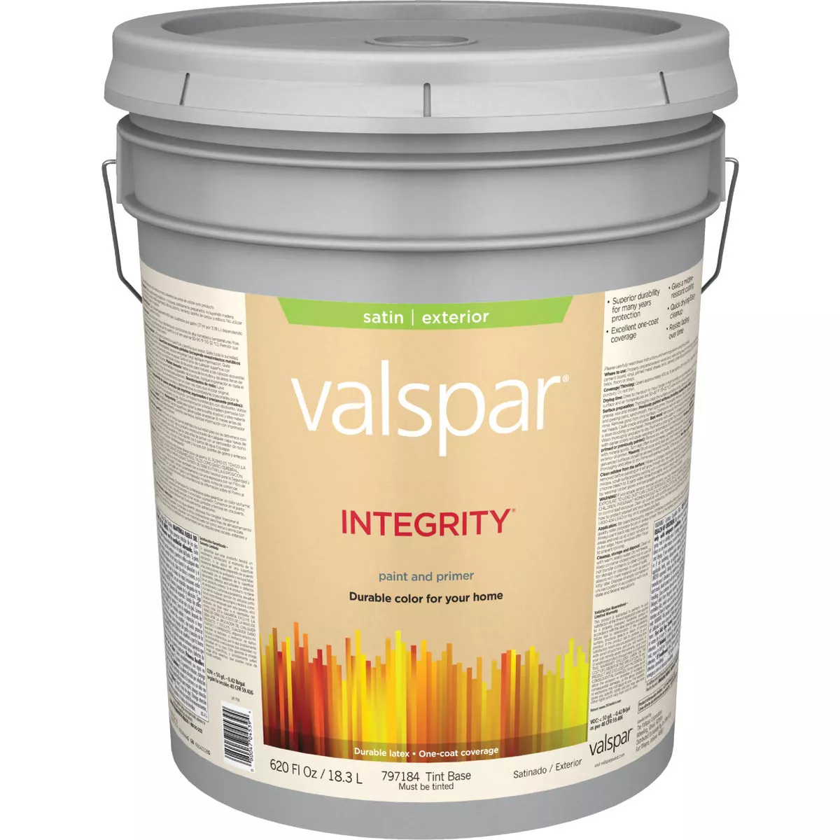 Valspar Integrity Latex Paint And Primer Satin Exterior House Paint ...