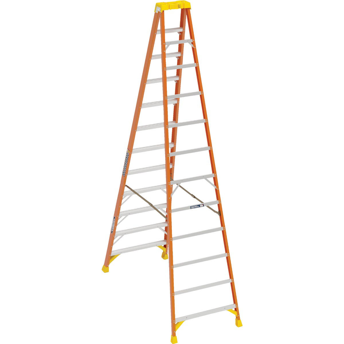 Werner 12 Ft. Fiberglass Step Ladder with 300 Lb. Load Capacity Type IA ...