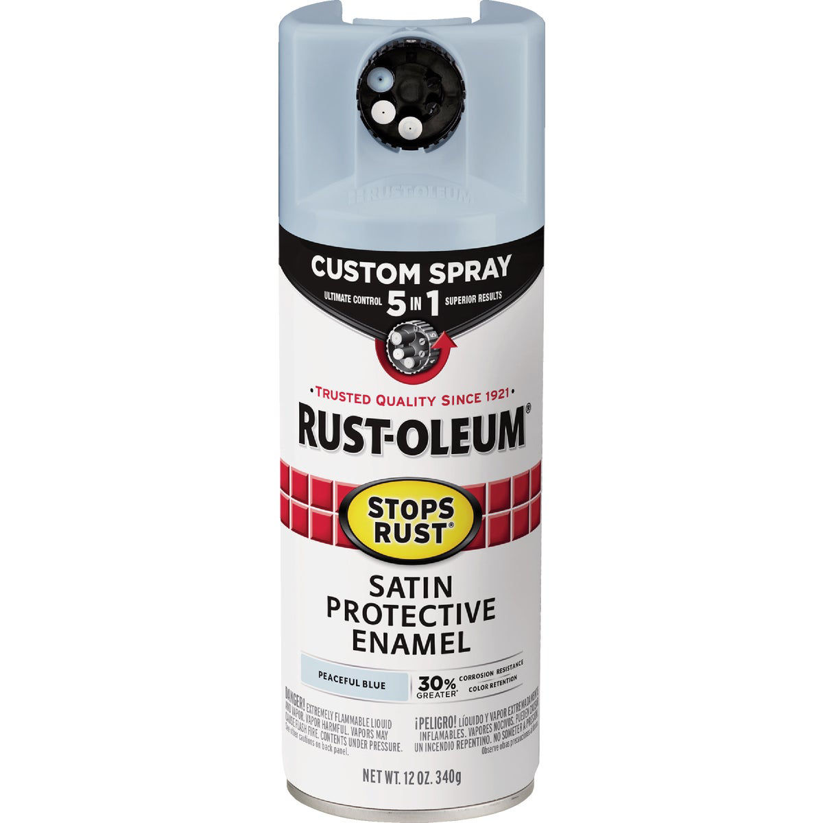 Rust-Oleum Stops Rust 12 Oz. Custom Spray 5 in 1 Satin Spray Paint ...