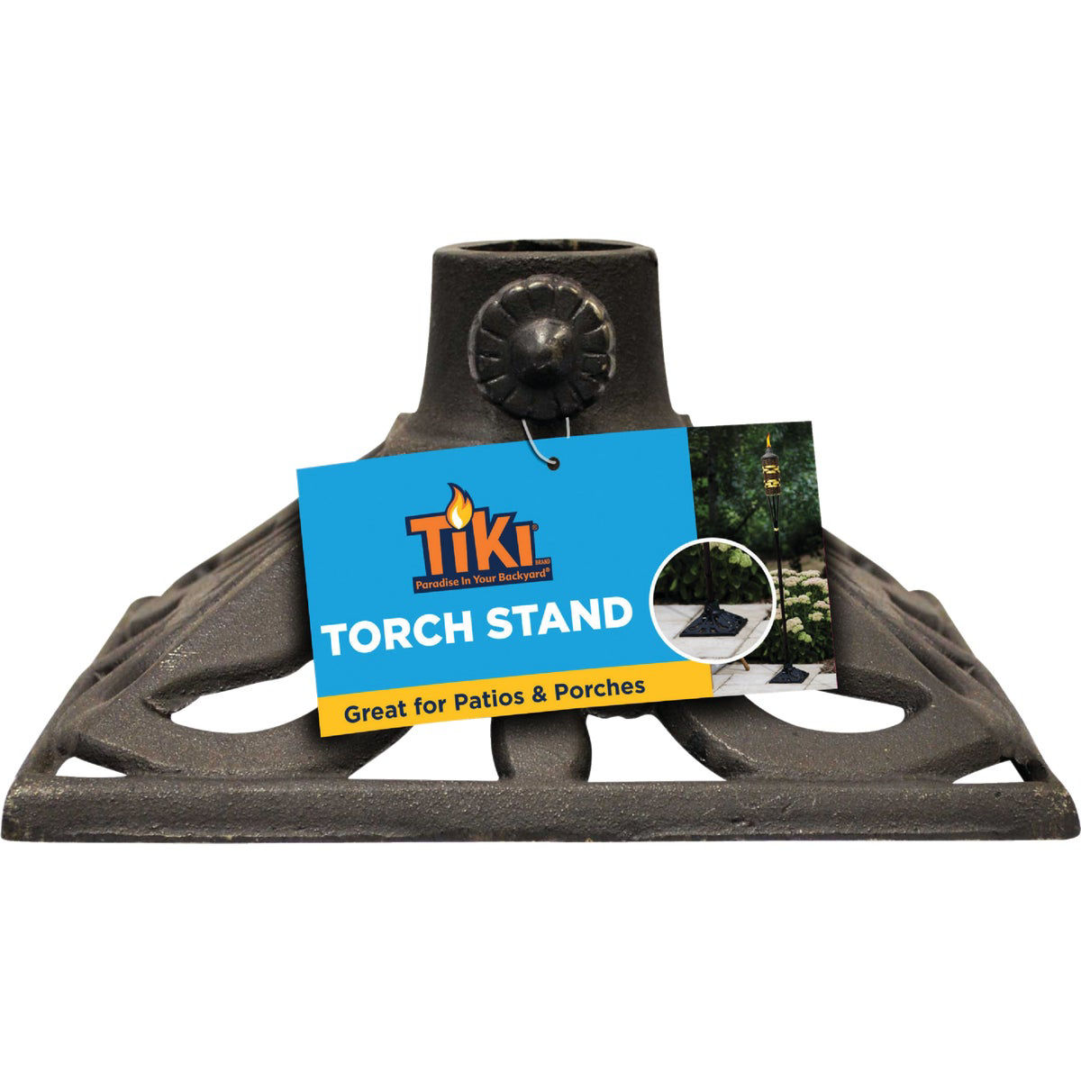 Tiki Black Cast Iron Patio Torch Stand | Do it Best