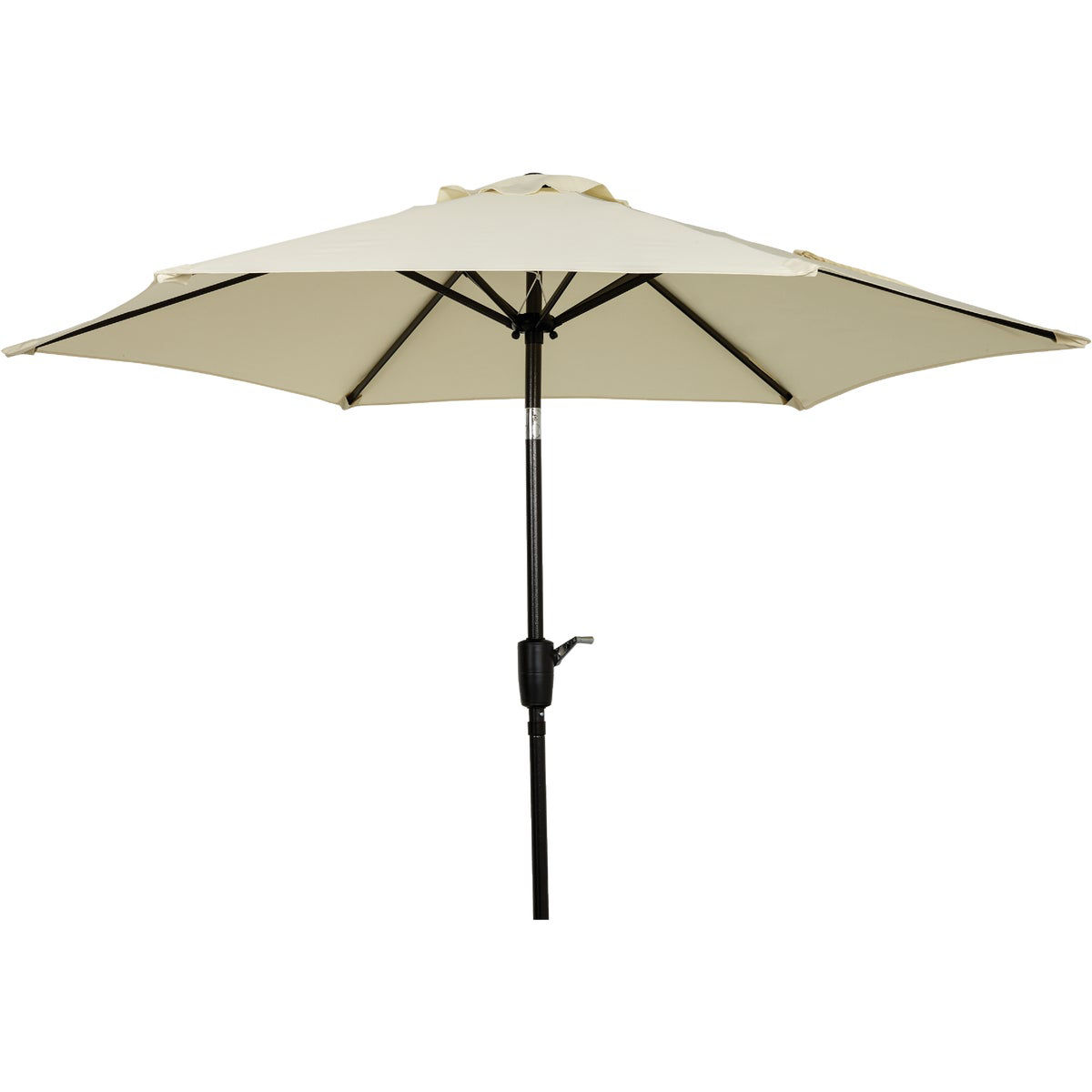 Outdoor Expressions 7.5 Ft. Aluminum Tilt/Crank Cream Patio Umbrella ...