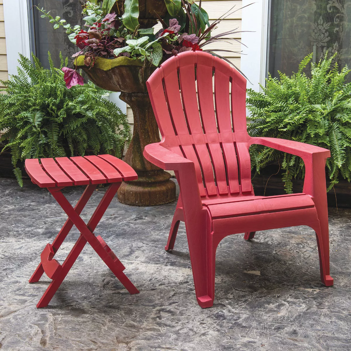 Adams RealComfort Merlot Resin Adirondack Chair Do it Best