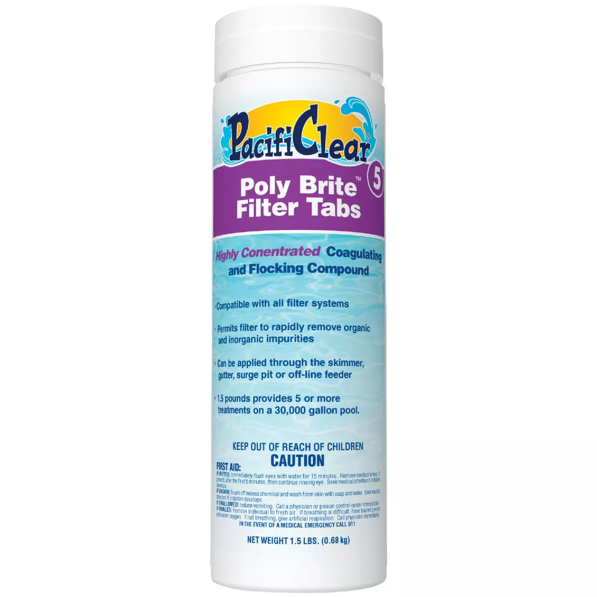 PacifiClear Poly Brite 1.5 Lb. Filter Clarifier Tablet | True Value ...