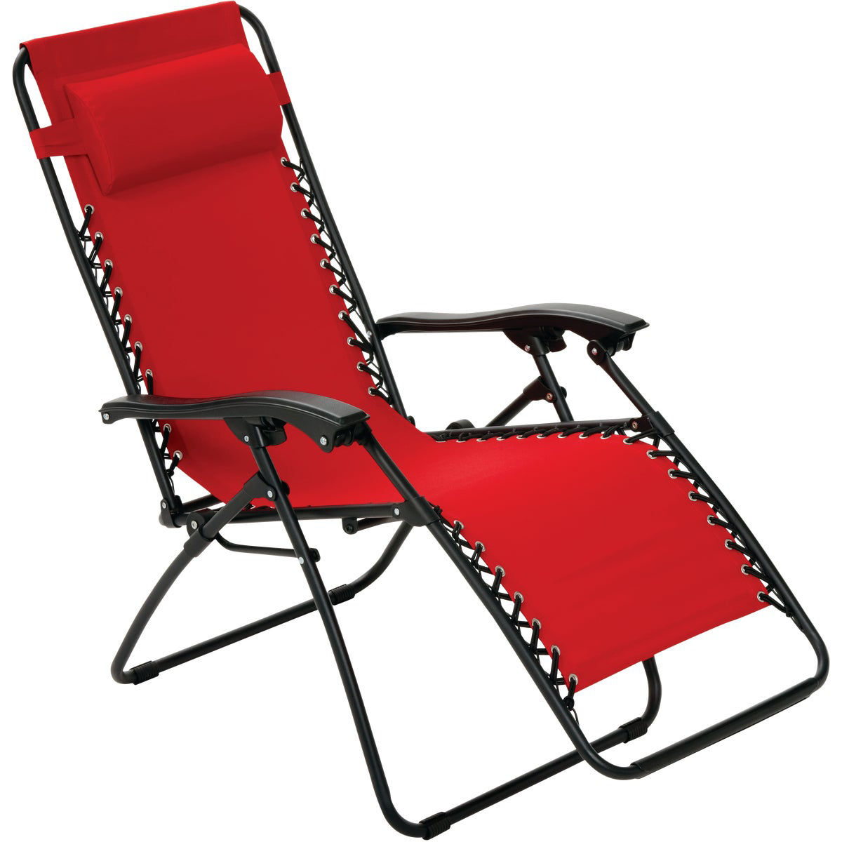 Outdoor Expressions Zero Gravity Relaxer Red Convertible Lounge Chair ...