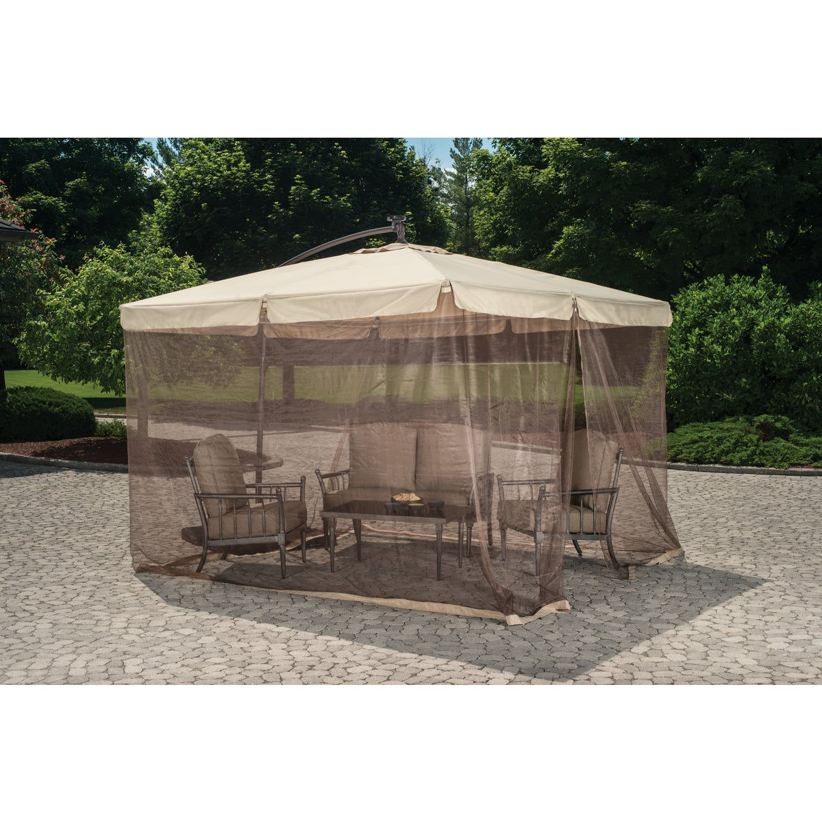 Outdoor Expressions 10 Ft. Gazebo Offset Tan Patio Umbrella | Do it Best