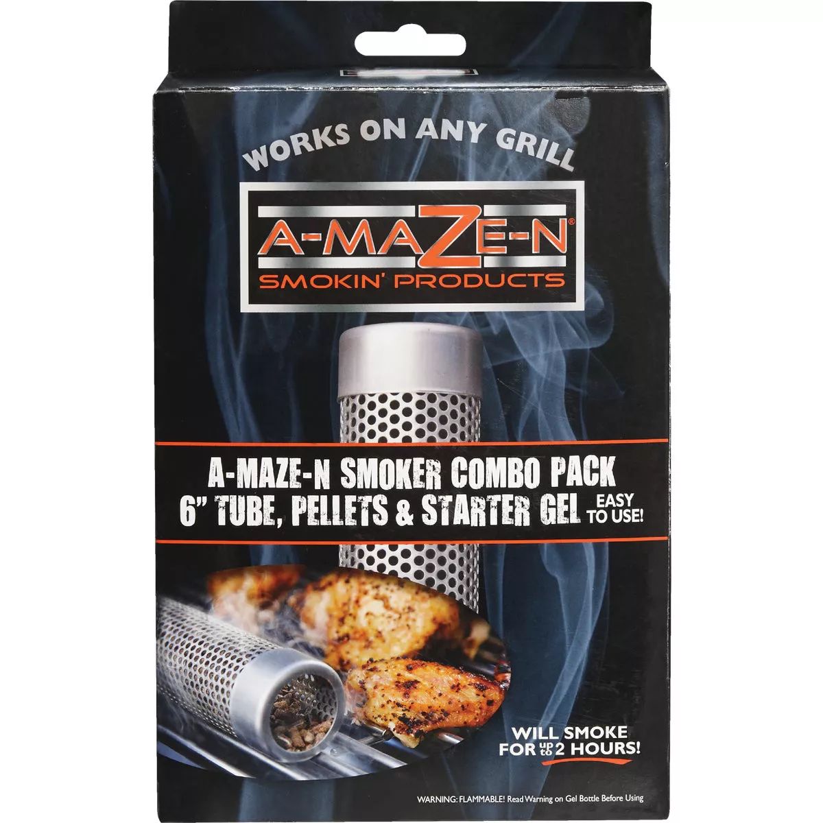 A-Maze-N 6 In. Stainless Steel Wood Pellet Grill Tube Smoker Combo Pack ...
