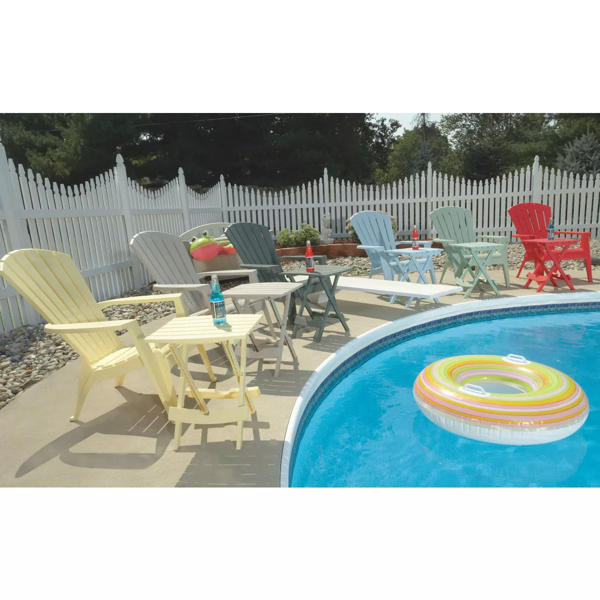 Adams Quik-Fold Cherry 15 In. x 17.5 In. Rectangle Resin Folding Side ...