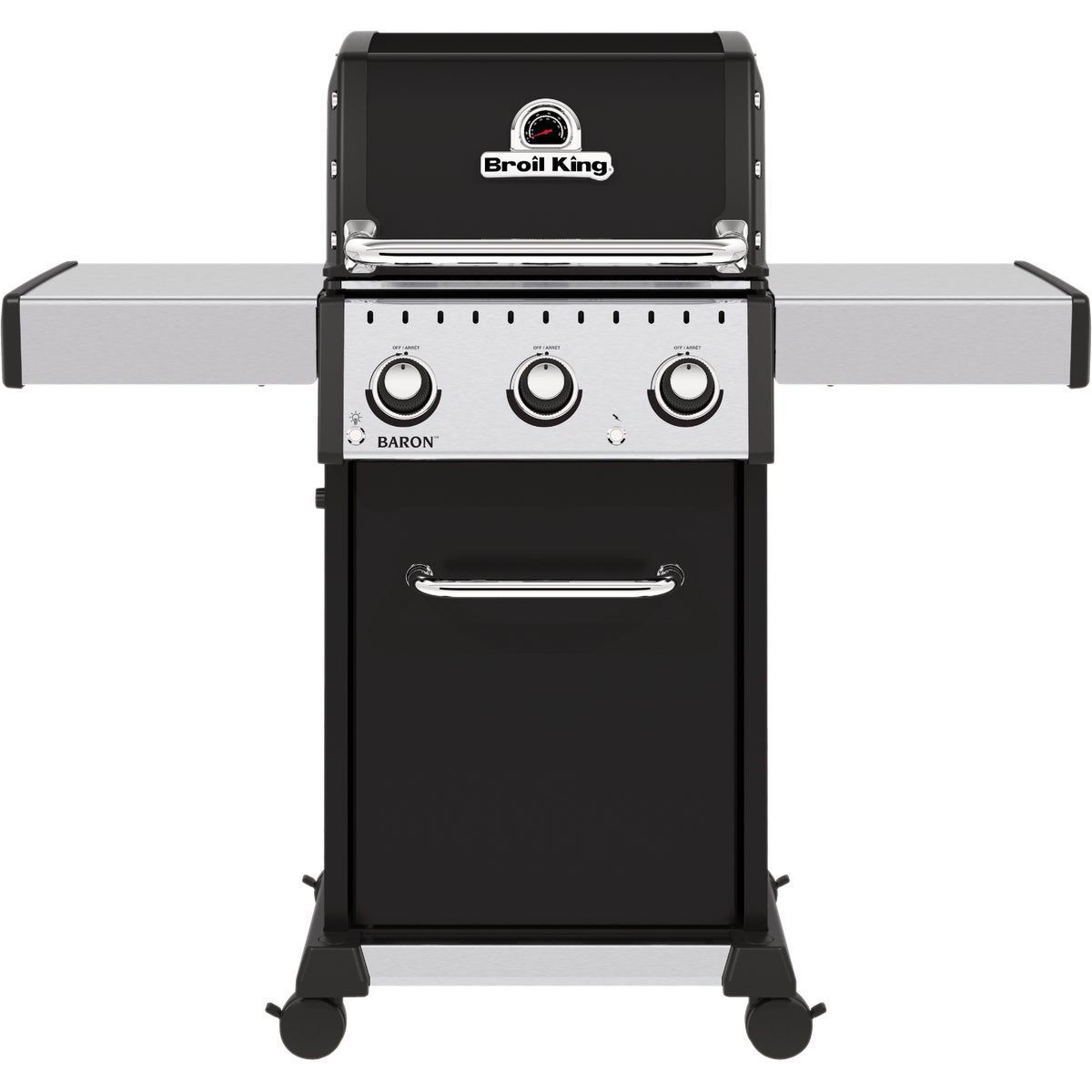 Broil King Baron 320 Pro 3-Burner Black 32,000 BTU Natural Gas Grill ...