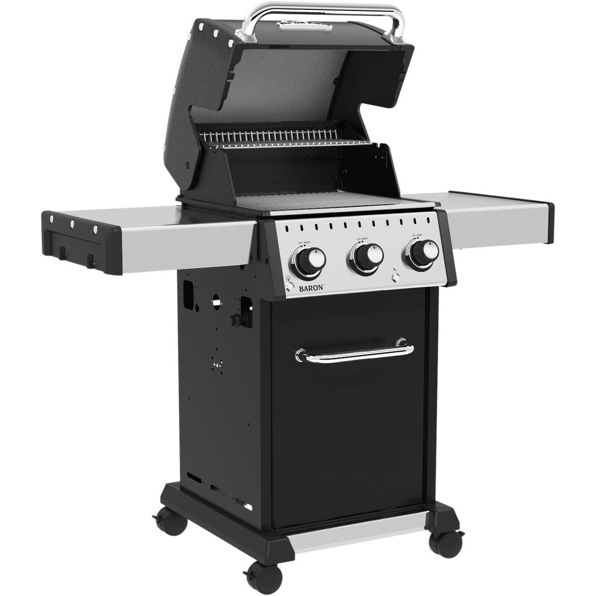 Broil King Baron 320 Pro 3-Burner Black 32,000 BTU Natural Gas Grill ...
