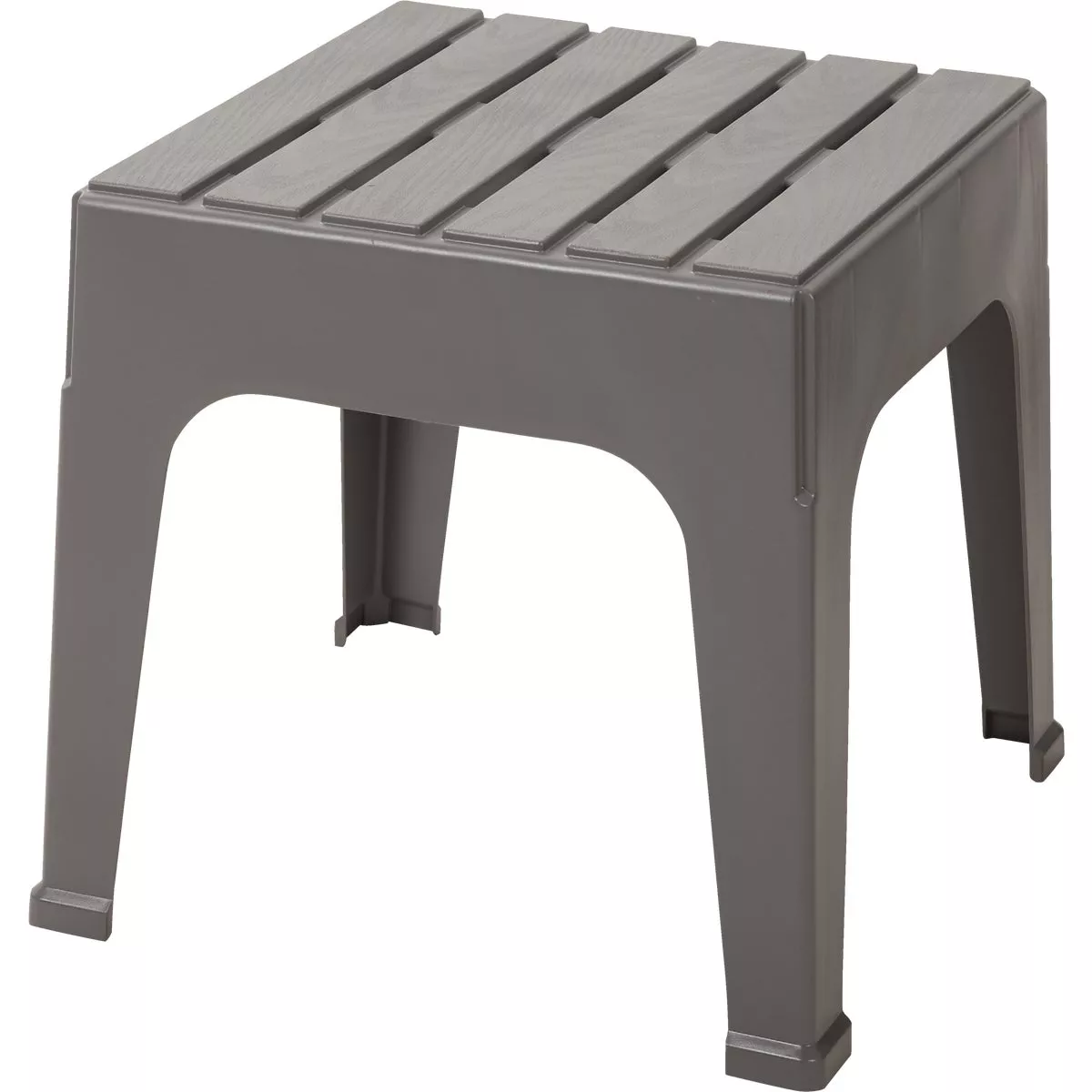 Adams Big Easy Gray 18.9 In. Square Resin Stackable Side Table | Do it Best