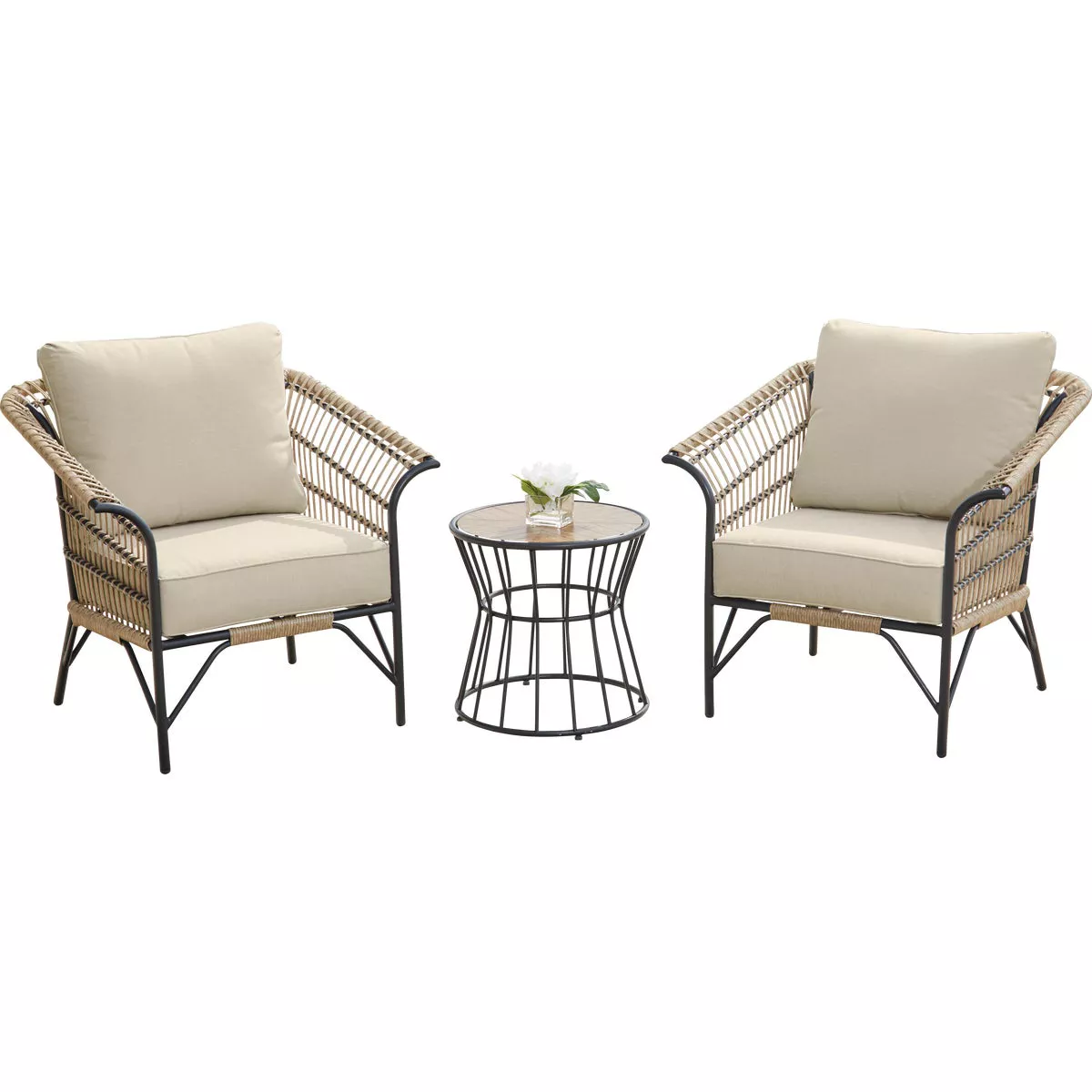 Outdoor Expressions Brentwood 3-Piece Wicker Chat Set | Do it Best