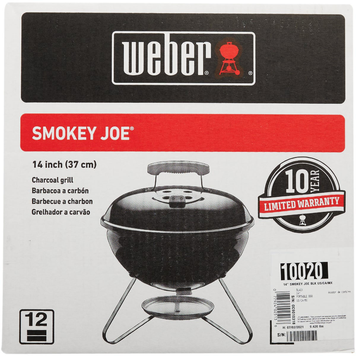 Weber Smokey Joe 14 In. Dia. Black Charcoal Grill | Do it Best