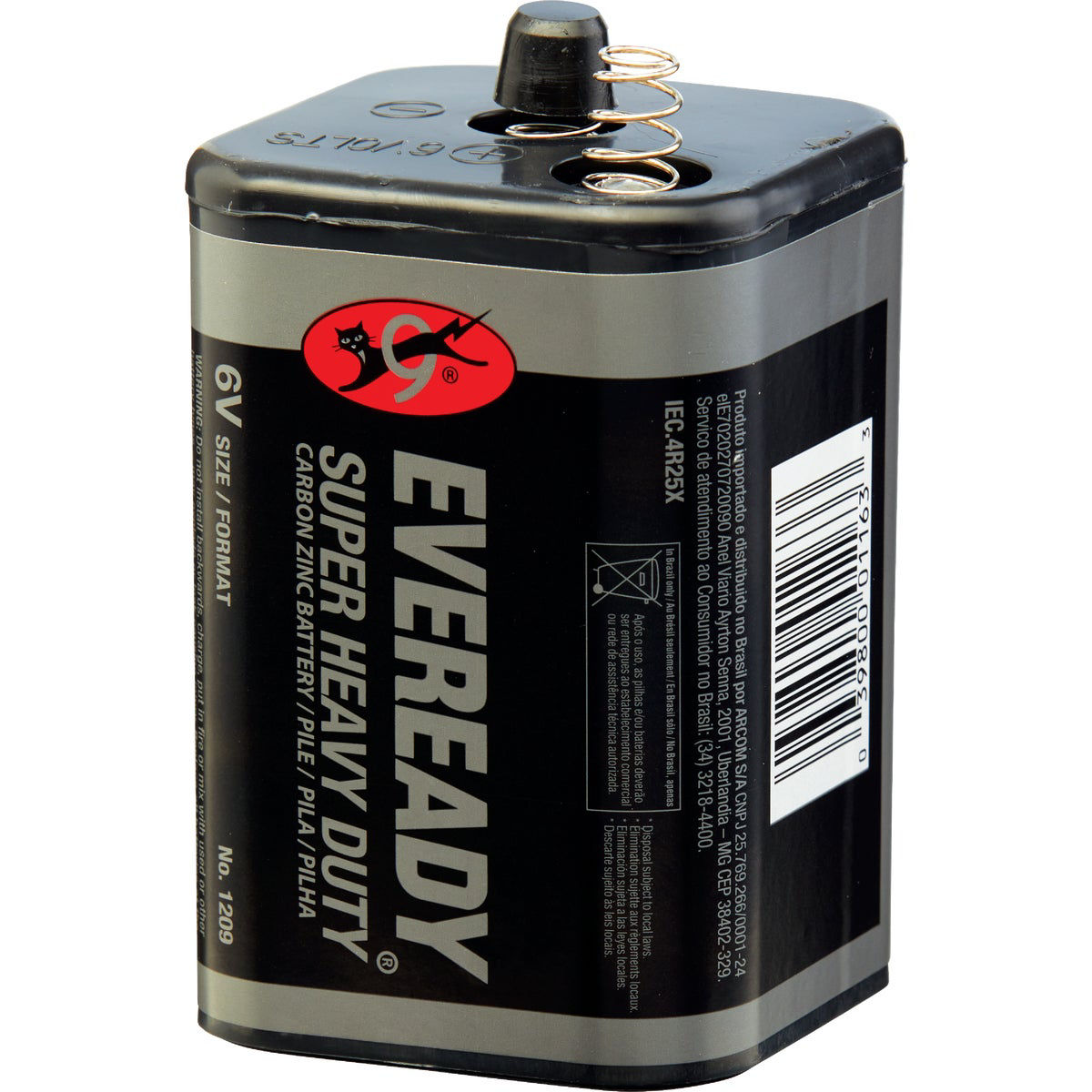 Eveready Super Heavy-Duty 6V Spring Terminal Carbon Zinc Lantern ...