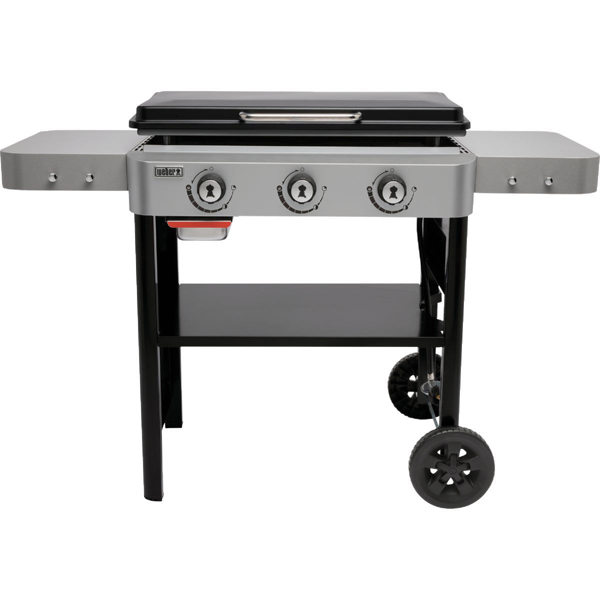 Weber 28 In. 3-Burner Propane Gas Griddle Flat Top Grill, Black | Do it ...