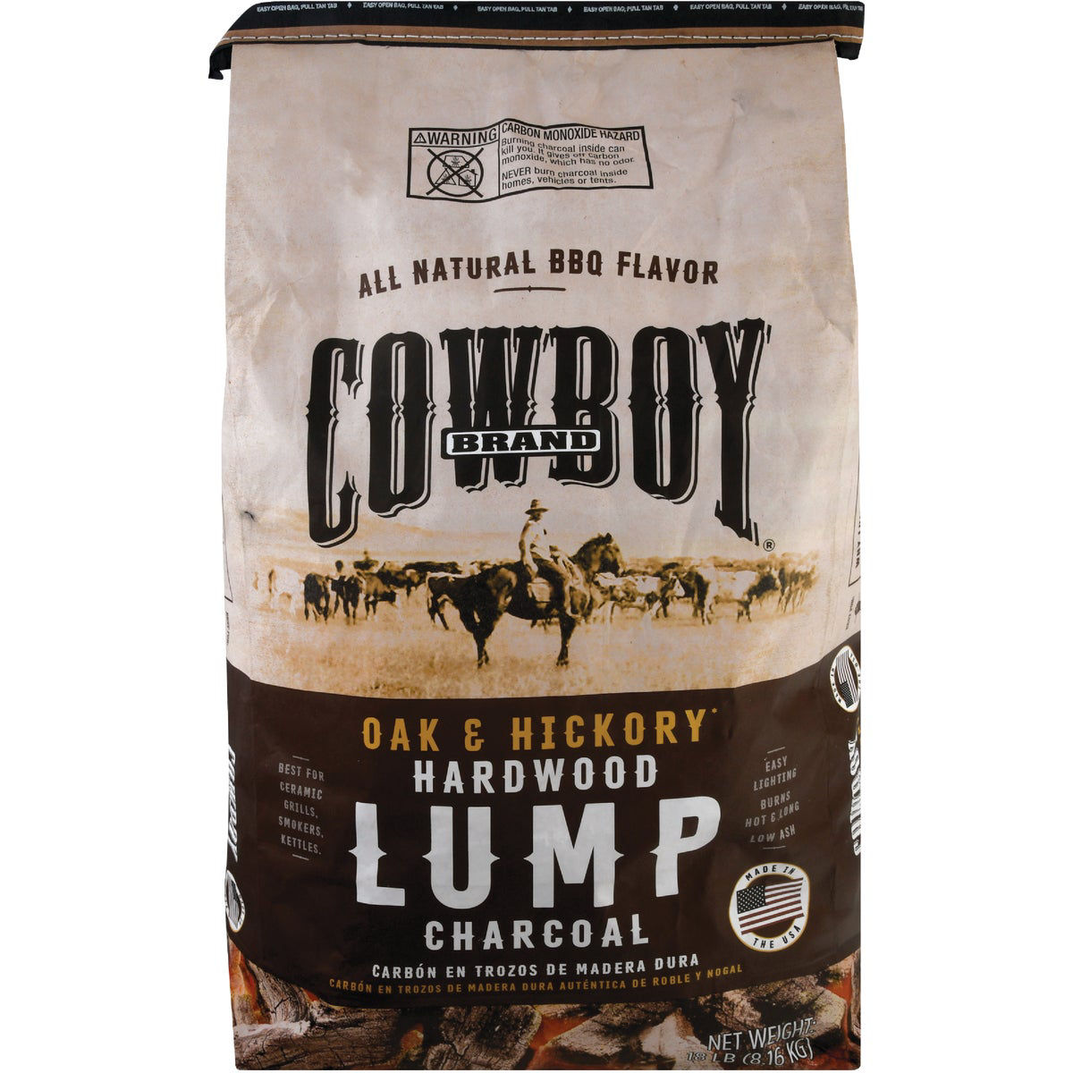 Cowboy 18 Lb. Hardwood Lump Charcoal | Do it Best