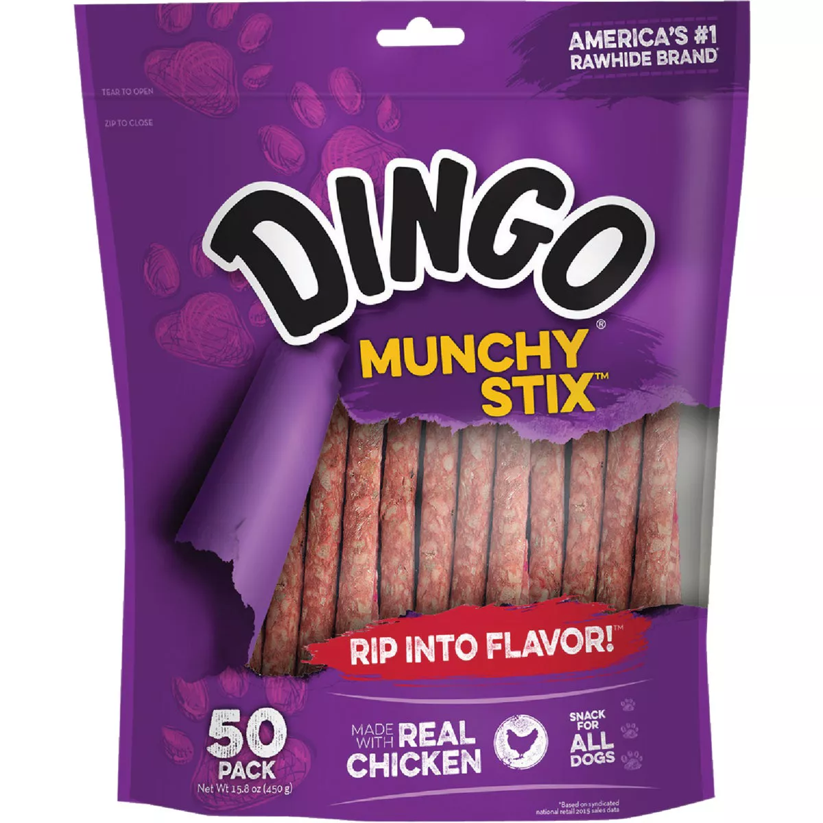 Dingo Munchy Stix Chicken Stick 5 In. Rawhide Chew (50-Pack) | Do it Best