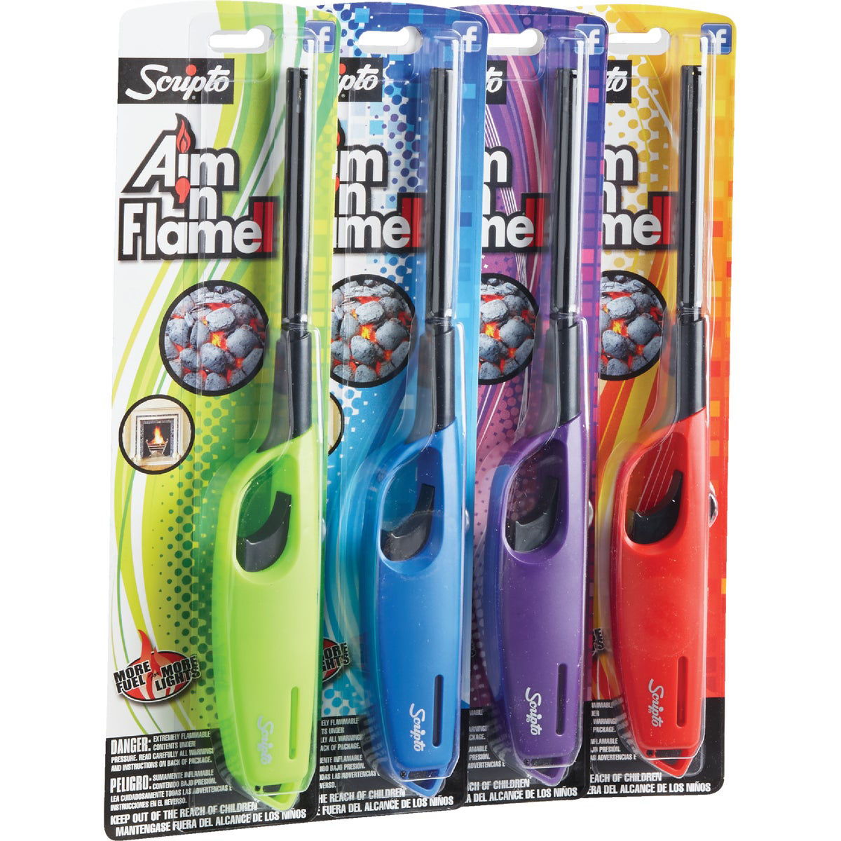 Scripto Aim 'n Flame MAX Nonrefillable Straight Stem Butane Lighter ...