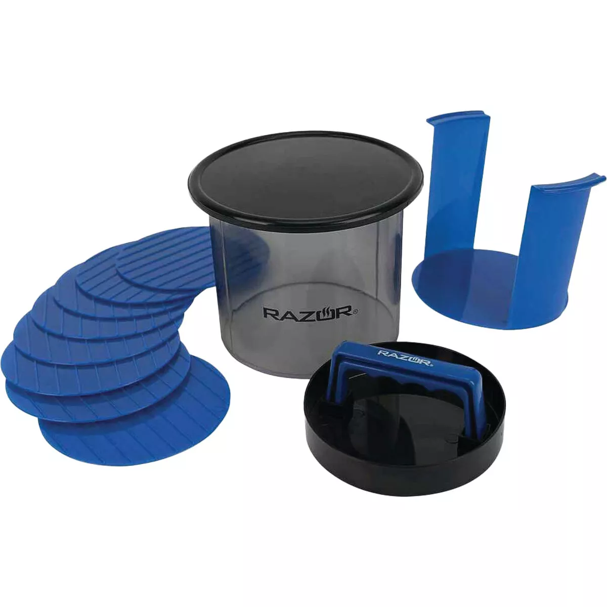 Mr. Bar-B-Q Razor 6 In. Burger Press Caddy (12-Piece) | Do it Best