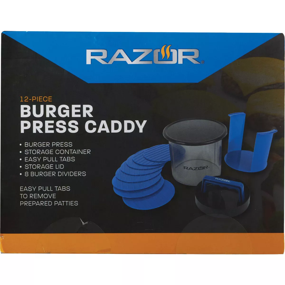 Mr. Bar-B-Q Razor 6 In. Burger Press Caddy (12-Piece) | Do it Best