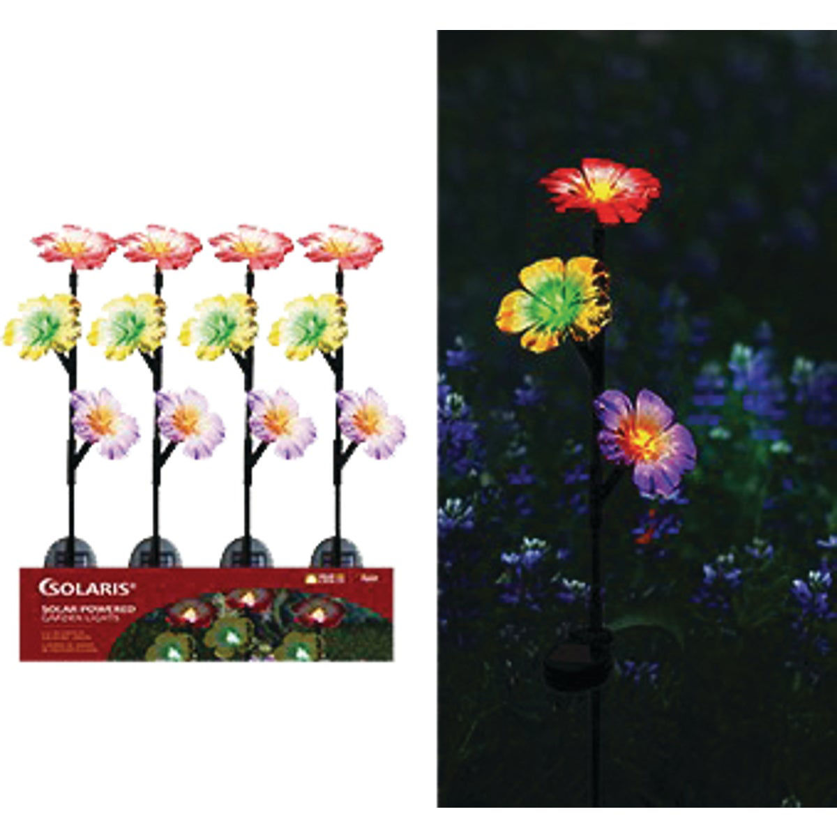 Alpine Solaris Acrylic 32 In. H. Exotic Flower LED Solar Garden Stake ...