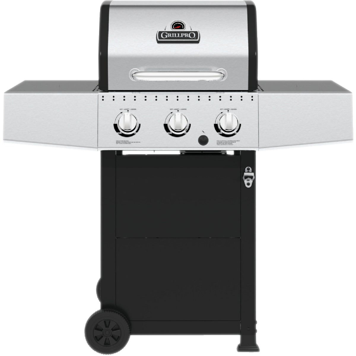 GrillPro 3-Burner Stainless Steel & Black 30,000 BTU LP Gas Grill | Do ...