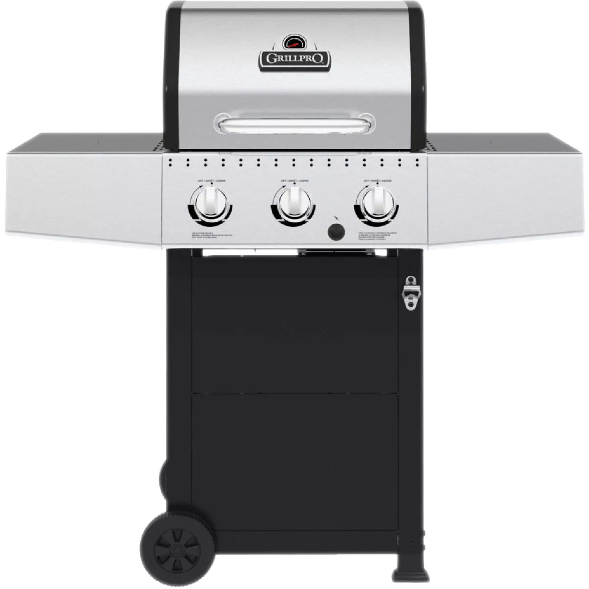 GrillPro 3-Burner Stainless Steel & Black 30,000 BTU LP Gas Grill | Do ...