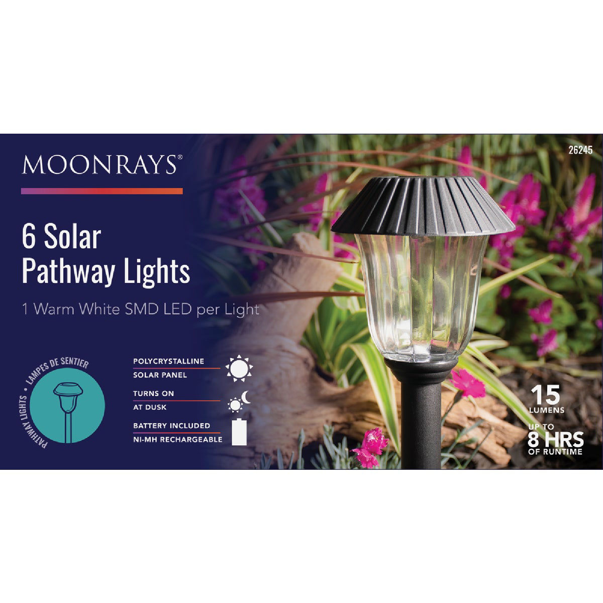 Moonrays Plastic 13-1/2 In. H. Solar Stake Light Set (6-Pack) | Do it Best