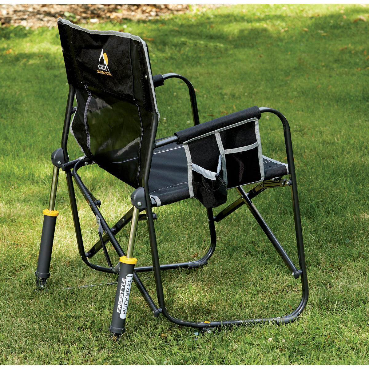 GCI Outdoor Freestyle Black PVC-Backed Polyester Powder-Coated Steel XL ...