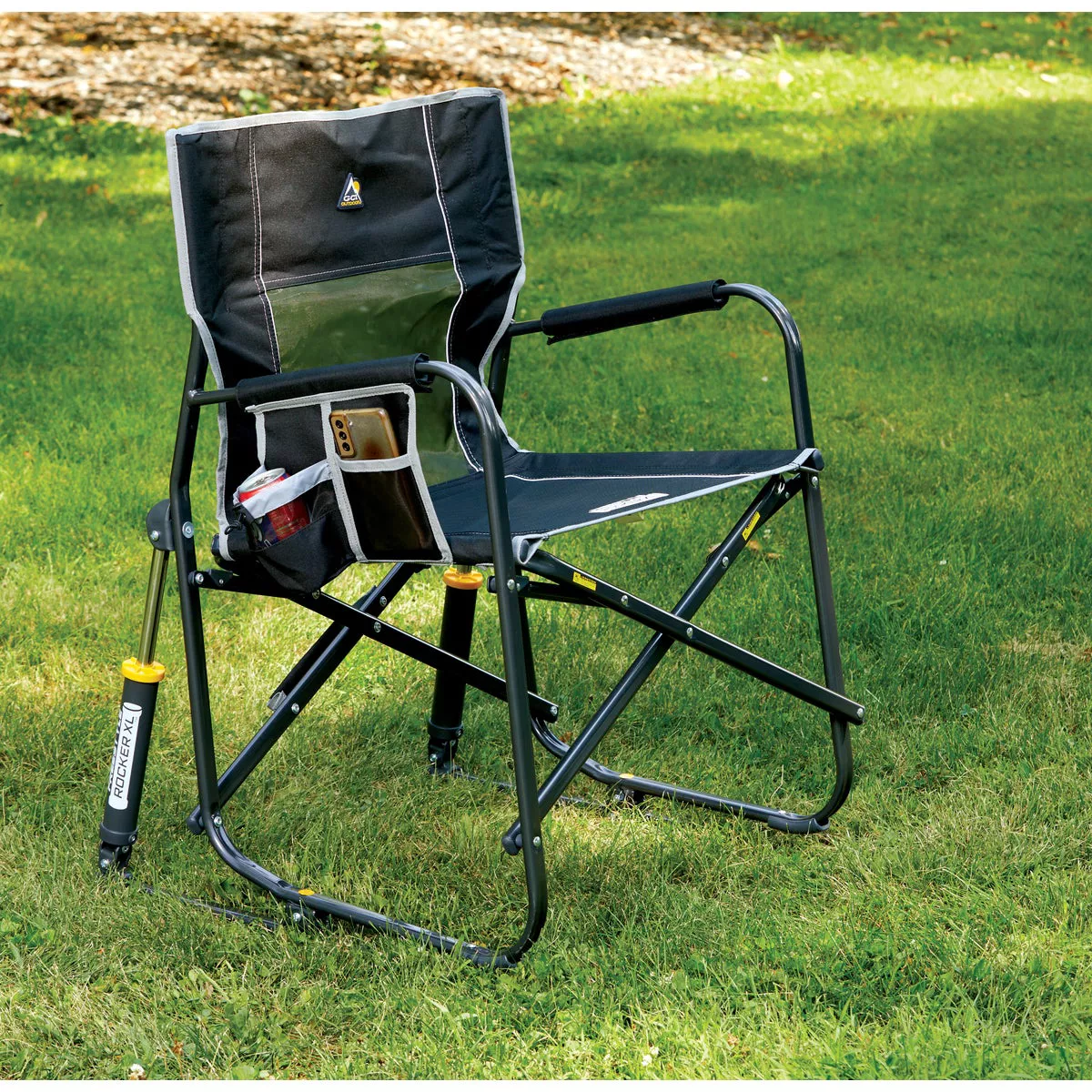 GCI Outdoor Freestyle Black PVC-Backed Polyester Powder-Coated Steel XL ...