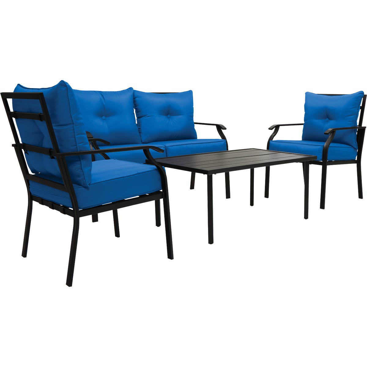 Outdoor Expressions Azure Blue Chat Set (4-Piece) | Do it Best