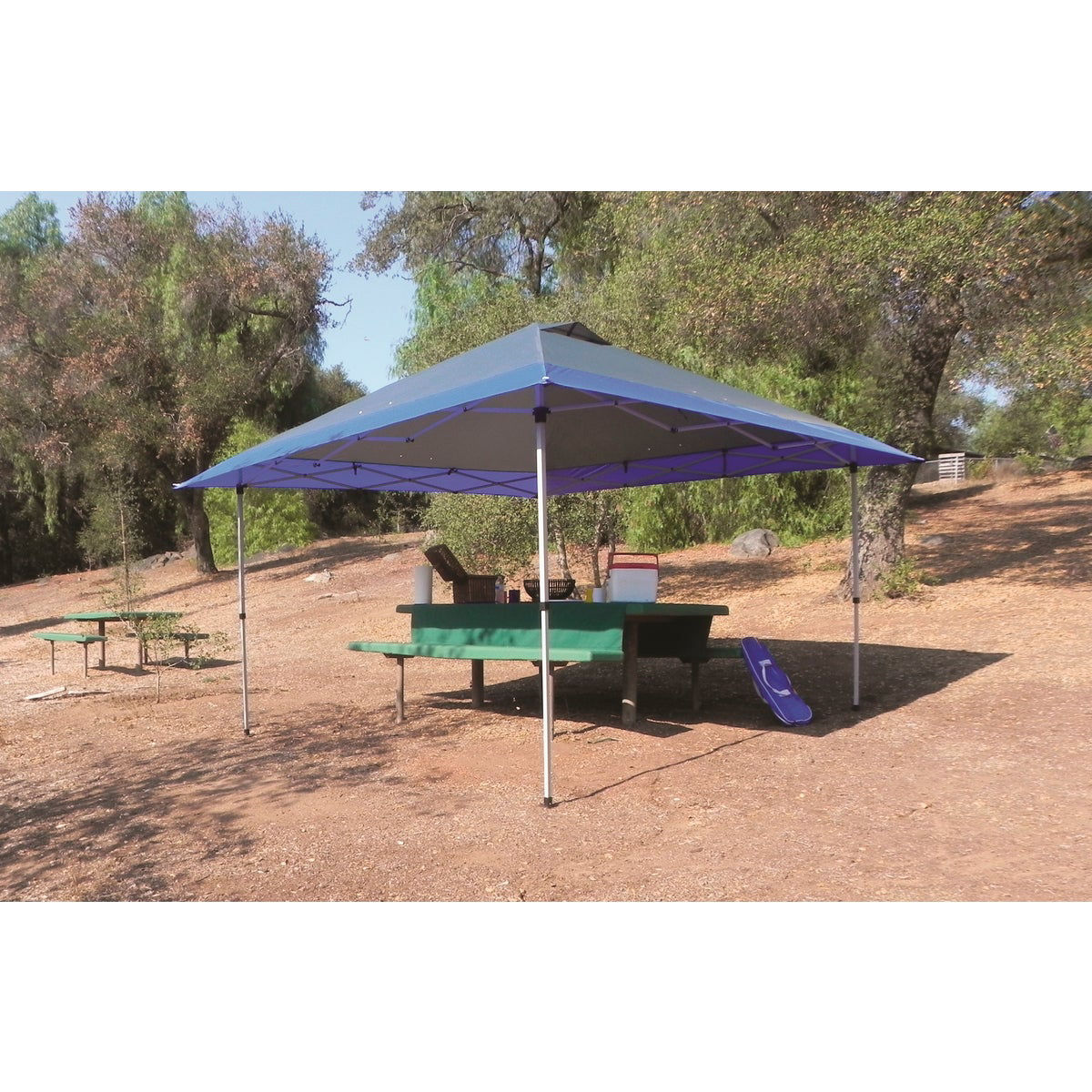 Crown Shade Mega Shade 10 Ft. x 10 Ft. Cool Gray Steel Frame with Gray ...