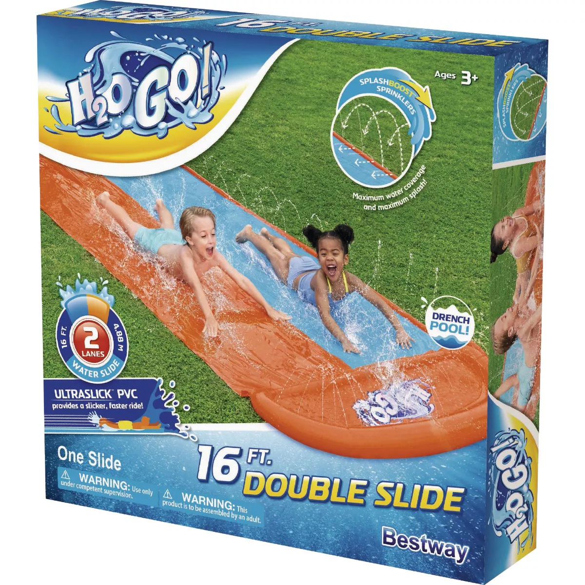 H2OGO! Tsunami Splash Ramp 16 Ft. Double Water Slide | Do it Best