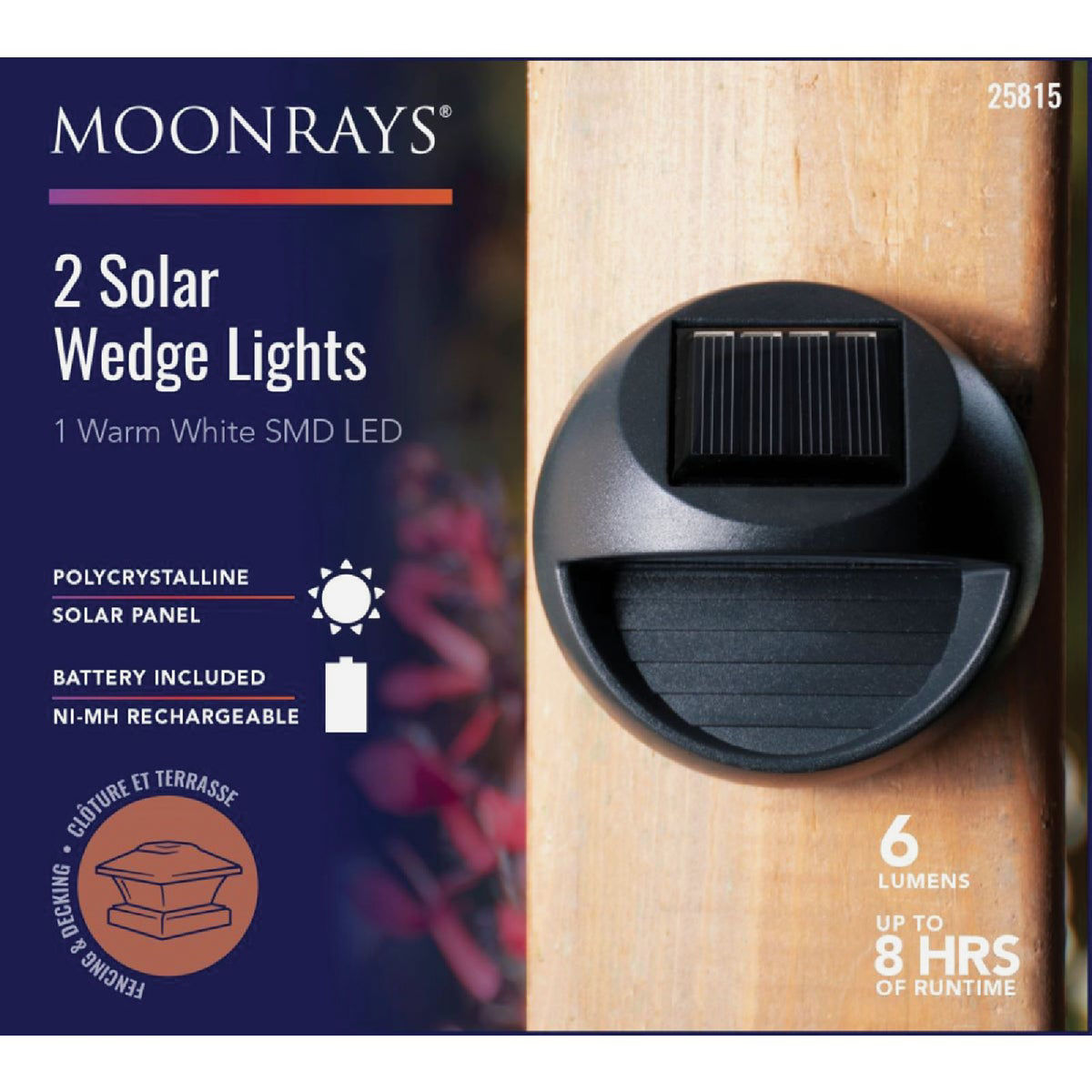 Moonrays 3 In. Black LED Solar Wedge Light (2-Pack) | Do it Best