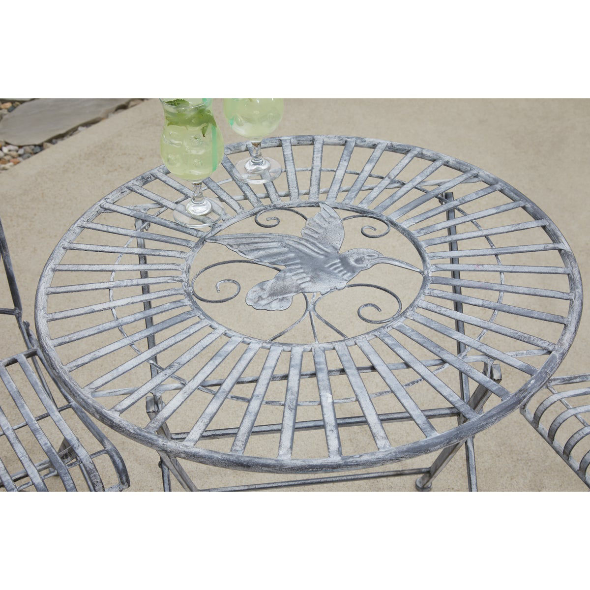 Alpine 3-Piece Hummingbird Foldable Floral Bistro Set | Do it Best