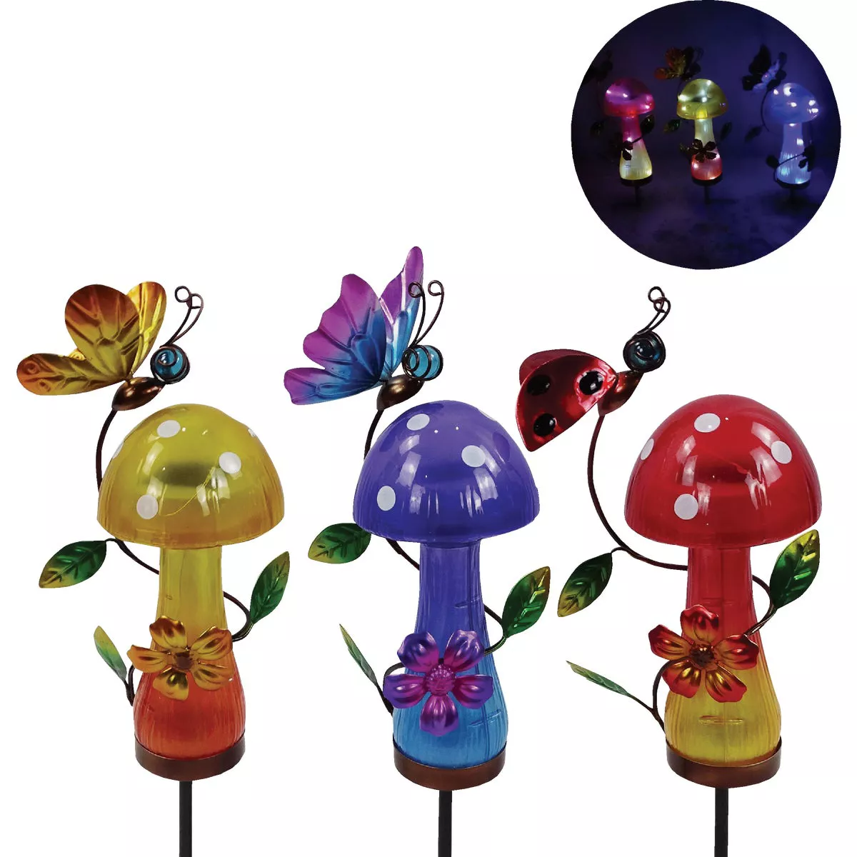 Alpine LED Mushroom Solar Stake Light | True Value Hardware