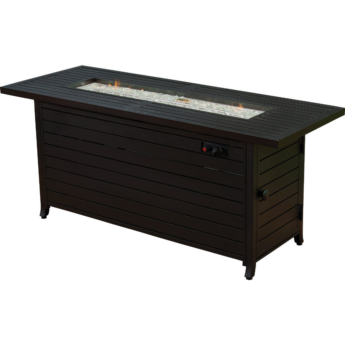 Outdoor Expressions 56 In. x 21 In. Rectangular Propane Fire Pit Table ...